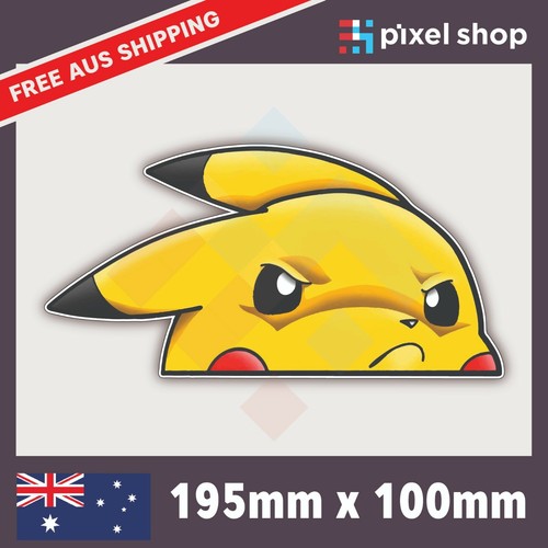Determined Pikachu Vinyl Car Sticker Decal Funny Meme Cute Weekend ...