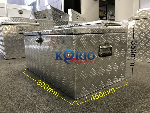 Aluminium Top Open Rectangular Tool Box Ute Trailer ToolBox 800 L x 450 ...