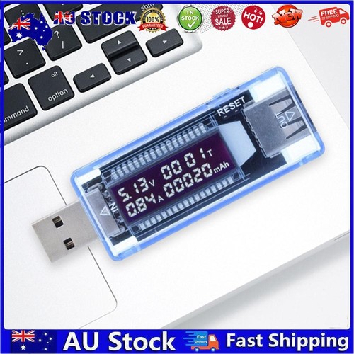 AU Portable Power Monitor USB Voltmeter Ammeter Digital for Tablet ...