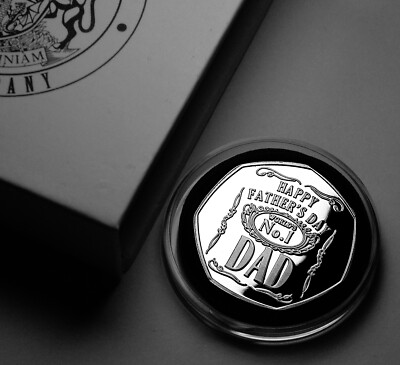 FATHER'S DAY Silver Commemorative Coin. Boxed. Gift/Present/Dad/Father ...