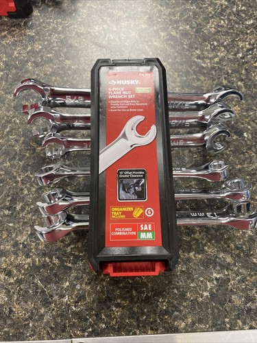 Husky SAE & MM Flare Nut Wrench Set (6-Piece) HFNW6PC-05 for sale ...