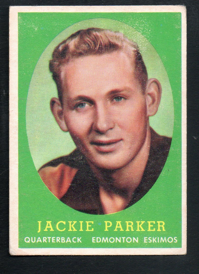 1958 Topps CFL Canadian Football Card #18 Jackie Parker-Edmonton ...