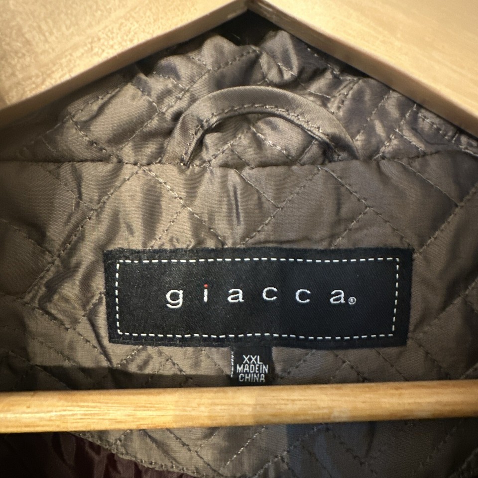New Giacca Women’s Removable Hood Midweight Quilted Jacket Size 2XL ...