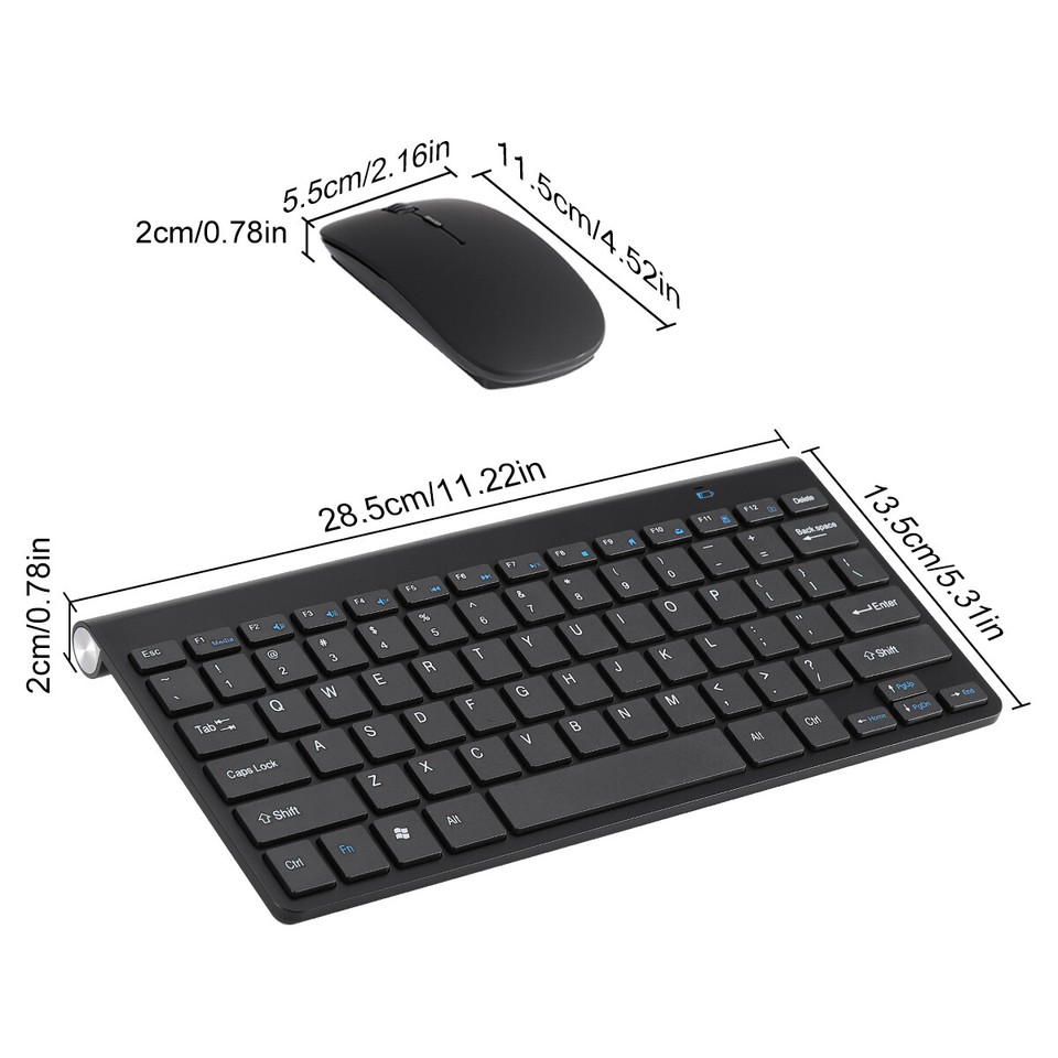 Waterproof Wireless Keyboard and Mouse Combo Ergonomic for Laptop ...