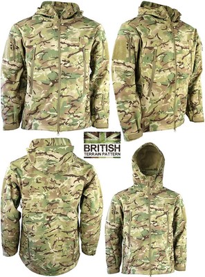 Mens British Army Combat Military Hooded Jacket Recon Smock Fleece ...