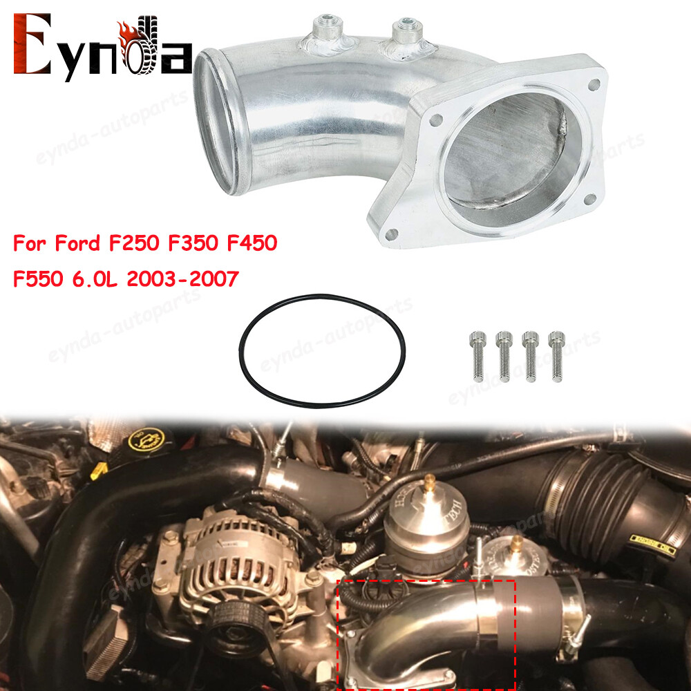 Dark Elbows 2003 Elbow Pusher Steel Intake Horn Ford 6.0L Powerstroke ...