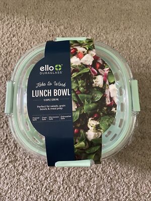 Ello DuraGlass 5 Cup Lunch Bowl Container With Silicone Protector Brand ...