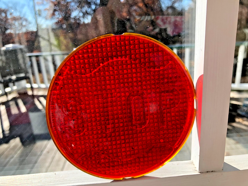 VINTAGE GLASS TAIL LIGHT STOP LENS, NICE ORIGINAL, 4-1/8 INCH, BUY IT ...