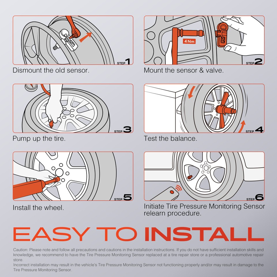 4Pcs 433 MHz TPMS Tire Pressure Monitoring Sensor for BMW E60 E82 E90 ...