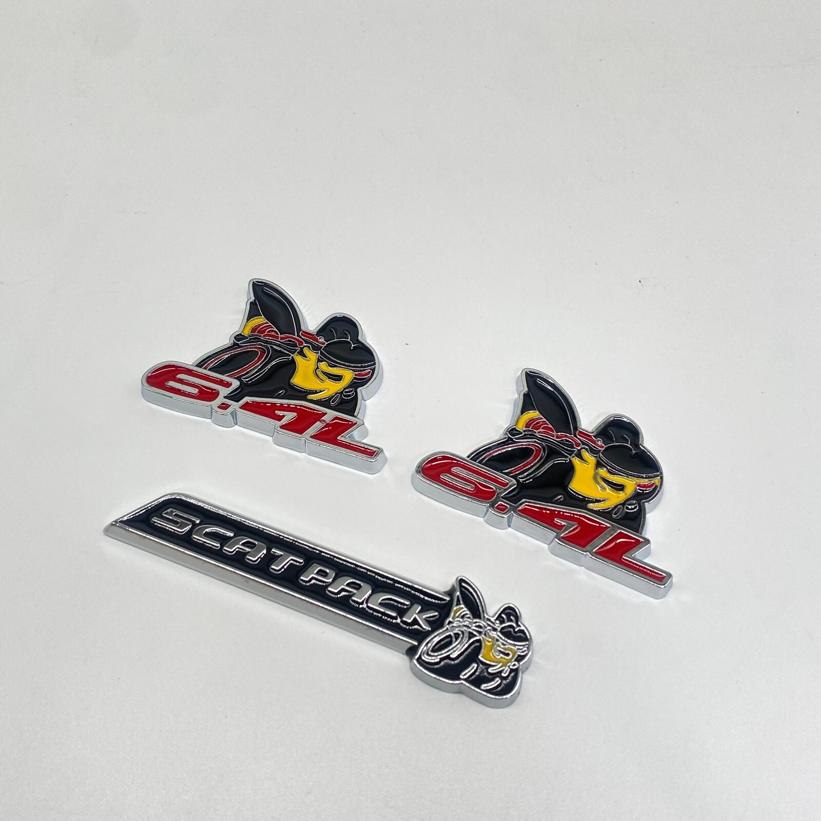 3Pcs 6.4L Super SCAT PACK Bee Emblems Badges 3D Sticker Trunk Fit All ...