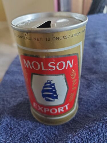 Molson Export Ale Straight Steel Beer Can Very Clean w/ No Dents | eBay