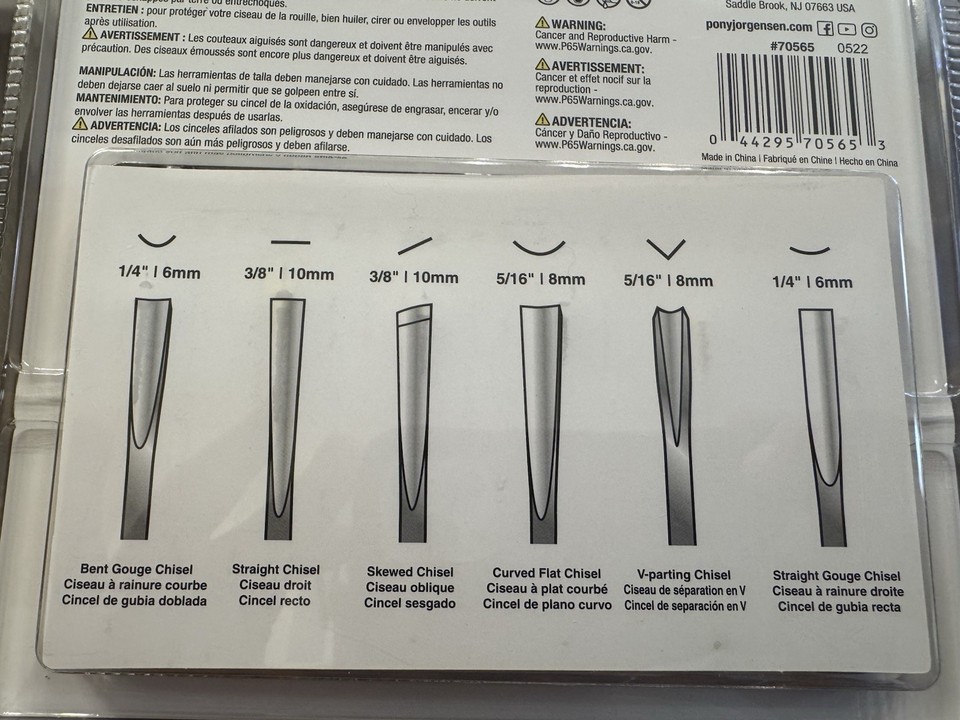 Jorgensen 6 Chisel Set For Wood Carving | eBay