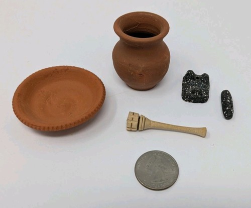 Miniature Mexican Pot Bowl Metate Mano & Molinillo | eBay