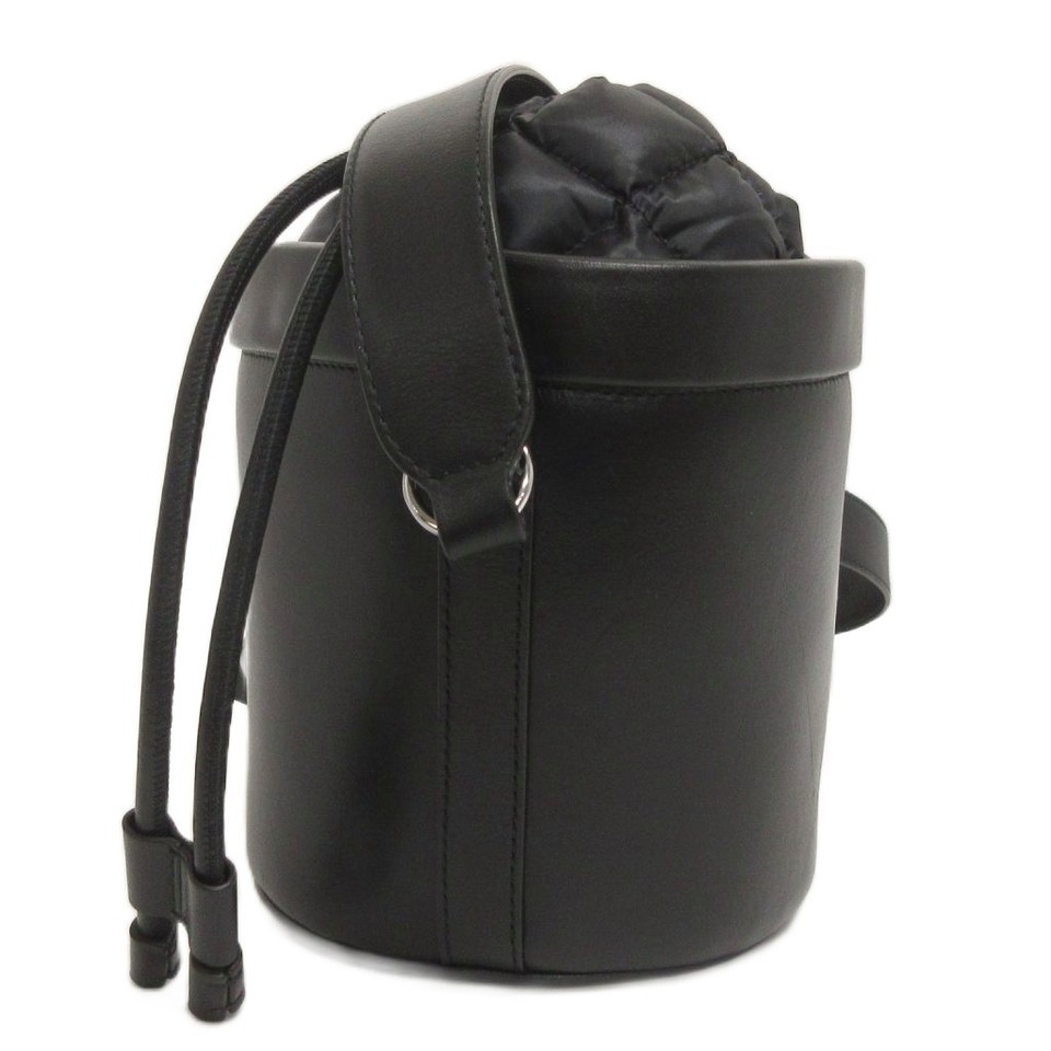 Y0125 Moncler MONCLER SEAUX SEAUX Shoulder Bag Drawstring Leather Black ...