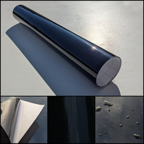 Gloss Black Self Adhesive Vinyl - FULL CAR WRAP 1.5 x 10m Roll - AIR ...