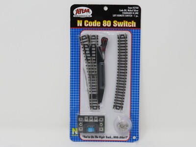 Atlas N Scale Code 80 Standard N Line #4 Left Remote Switch Nickel ...