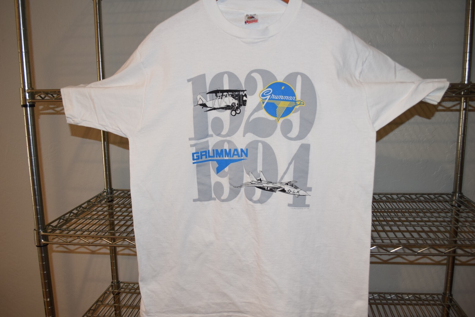 Northrop Grumman vtg 1994 90s Single Stitch Cotton Wh… - Gem