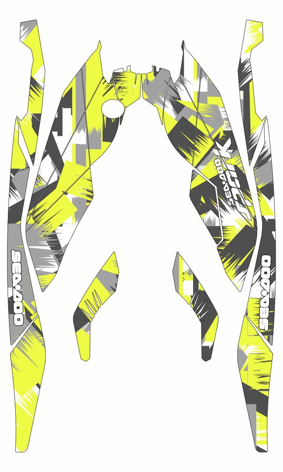 graphics decals kit sticker set watercraft vinyl SEADOO SPARK TRIXX for ...