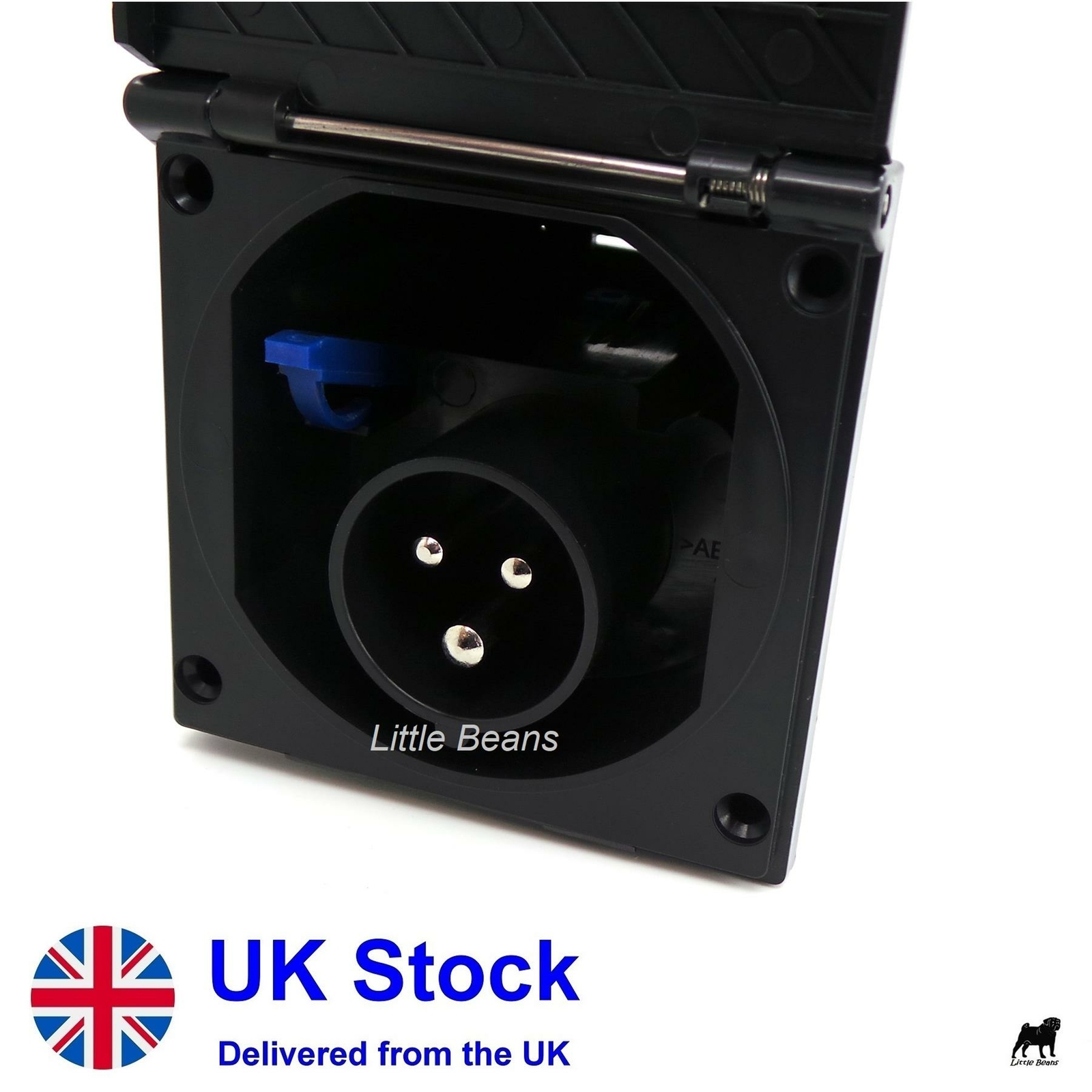 230V Mains Hook Up Inlet Socket Caravan VW Motorhome Flush Fitting ...