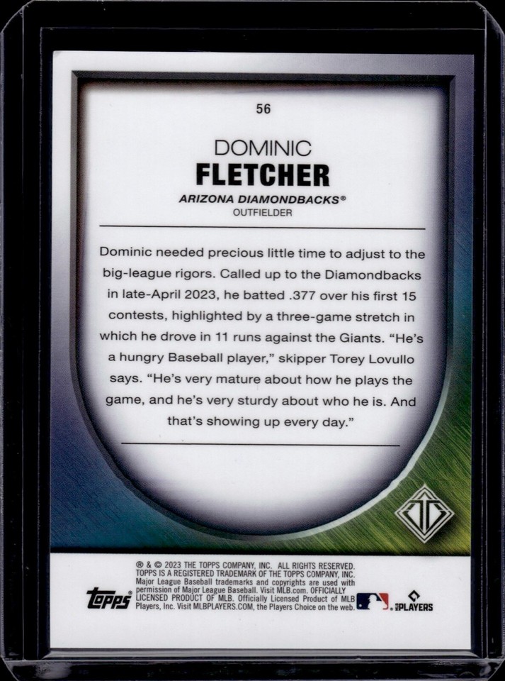 2023 Topps Transcendent Dominic Fletcher GOLD REFRACTOR #10/10 Dbacks ...