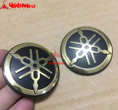 2x New Gold Tuning Fork Badge Emblem Decal for Bikes R1 R3 R6 Tank ...
