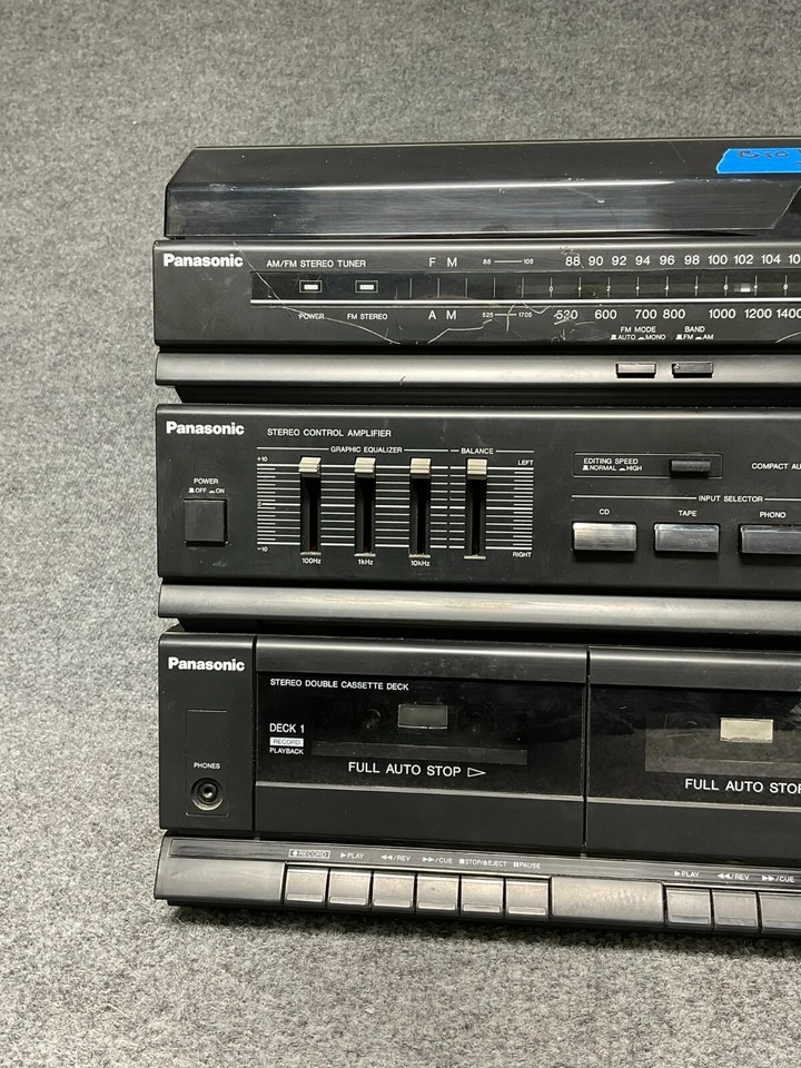 Panasonic Turntable Tape/Cassette Player SG-HM09A Compact AM/FM Stereo ...