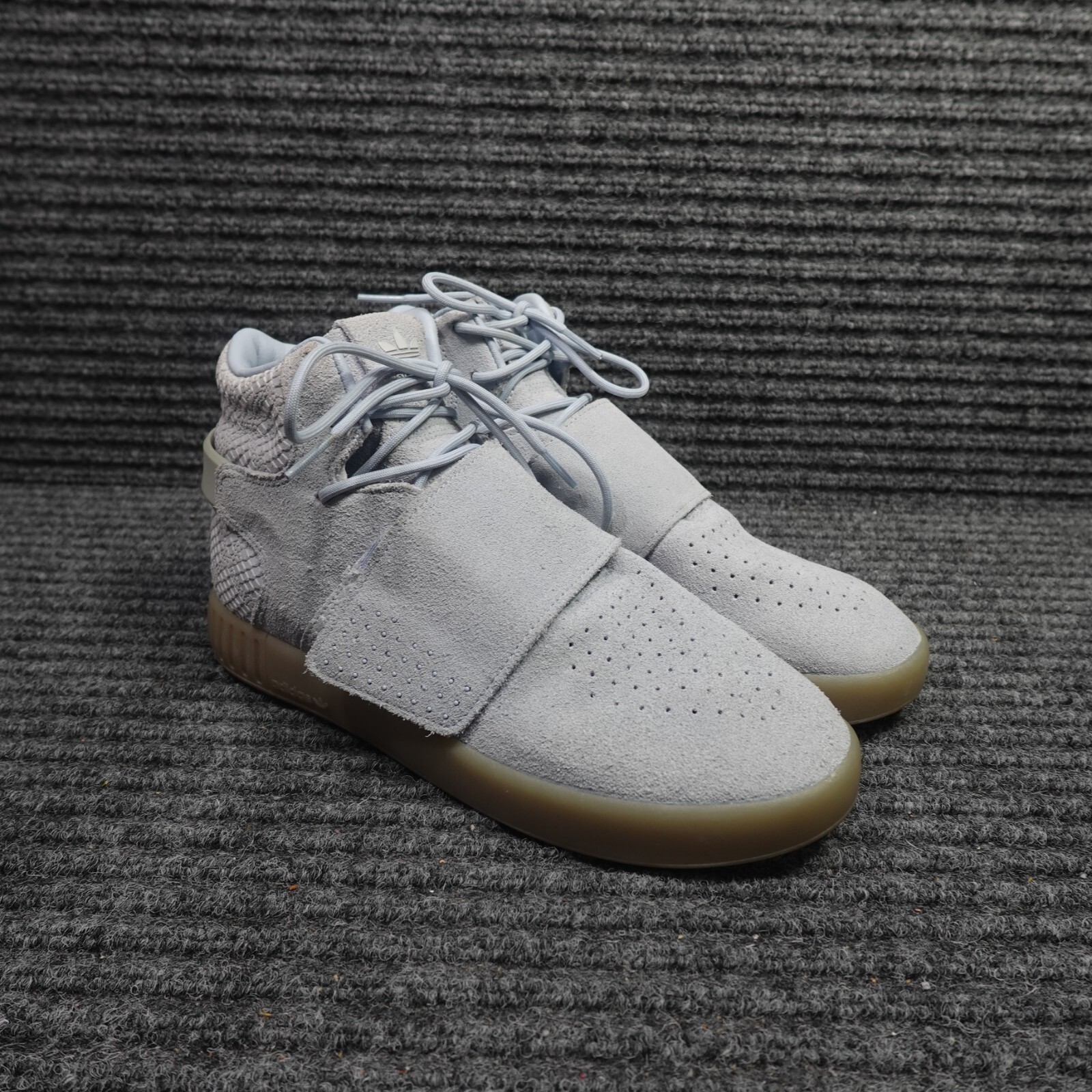 Adidas Shoes Mens 7 Gray Blue Tubular Invader Leather… - Gem