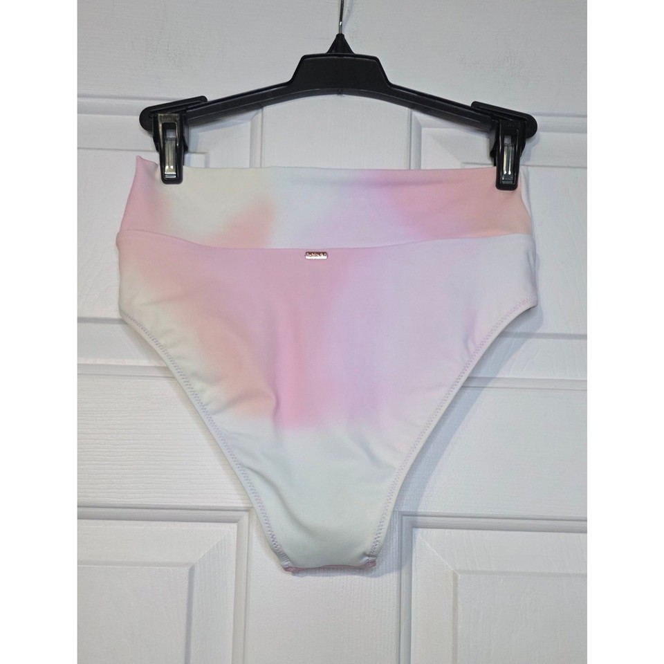 Victorias Secret S White Pink Tie Dye Hipster Bikini Bottom Swimsuit VS ...