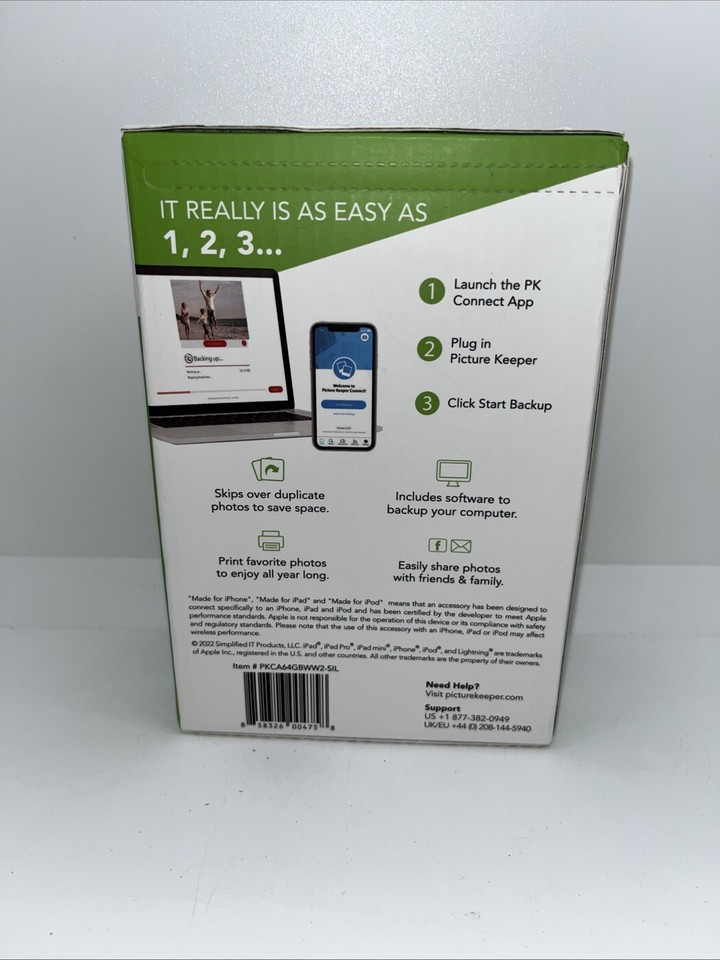 Picture Keeper Connect Back Up for Iphone Ipad Android & Computer 64GB ...