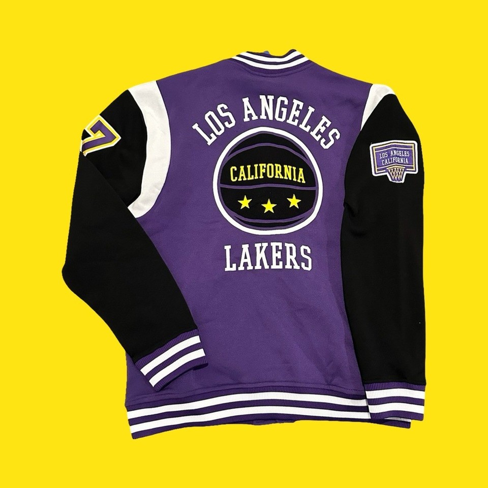 Los Angeles Lakers NBA Purple Varsity Letterman Jacket Men's Size ...