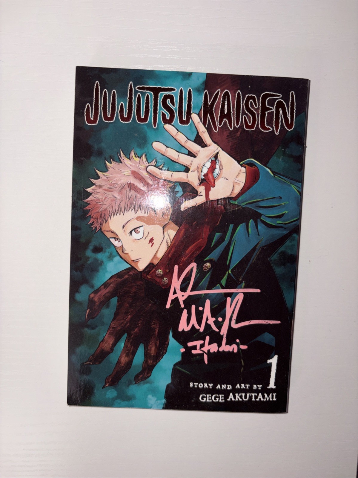 JJK Manga Volume 1 English Version Yuji Itadori Autograph | eBay