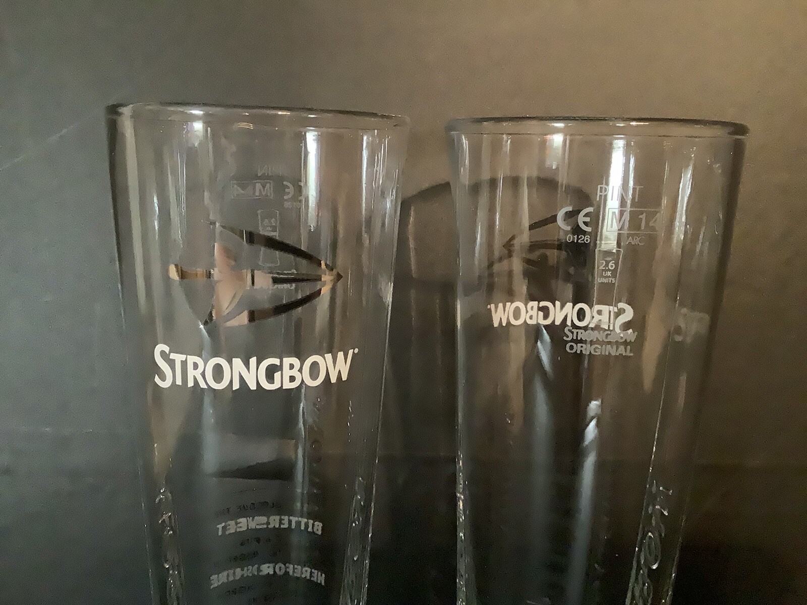 STRONGBOW CIDER PINT GLASSES - X 2 CE MARKED | eBay UK