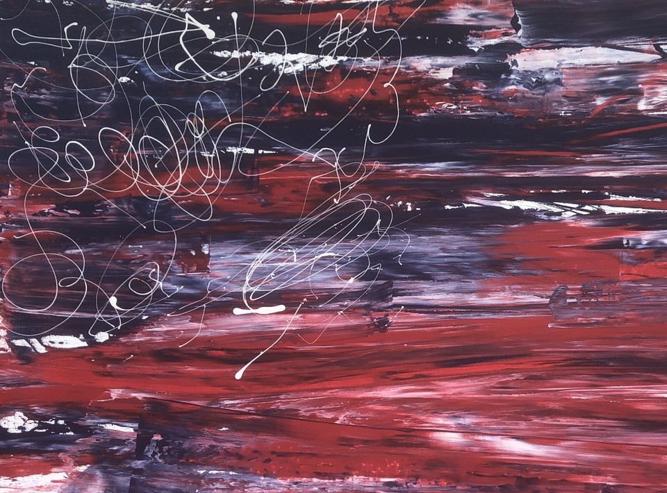 USA FLAG Original Art PAINTING DAN BYL Patriotic Modern Contemporary ...