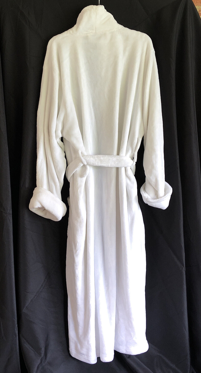 ROBE Pottery Barn Soft Fluffy White Belt Bath Robe Co… - Gem