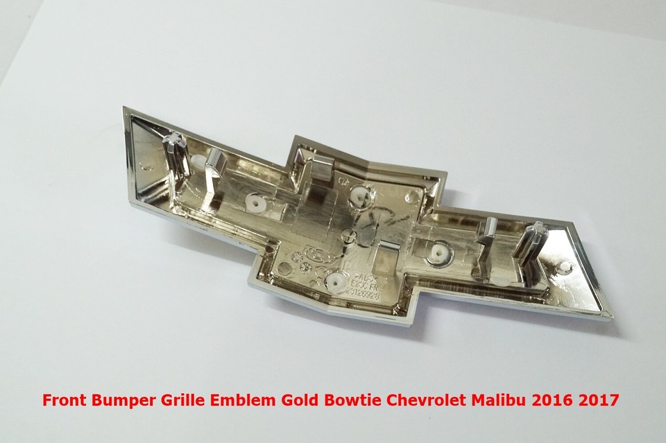 23125928 Front Bumper Grille Emblem Gold Bowtie Chevrolet Malibu 2016 ...