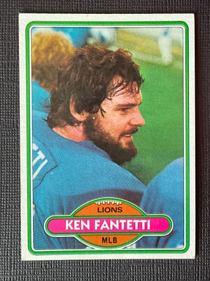 Ken Fantetti 1980 Topps Rookie Football Card #444 - Detroit Lions ...