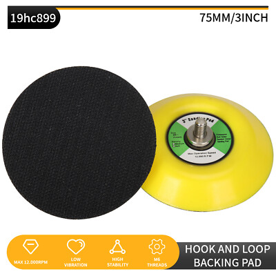 2-Pack 3" Backer Pads Hook and Loop Backing Plate for Polishing Pad ...