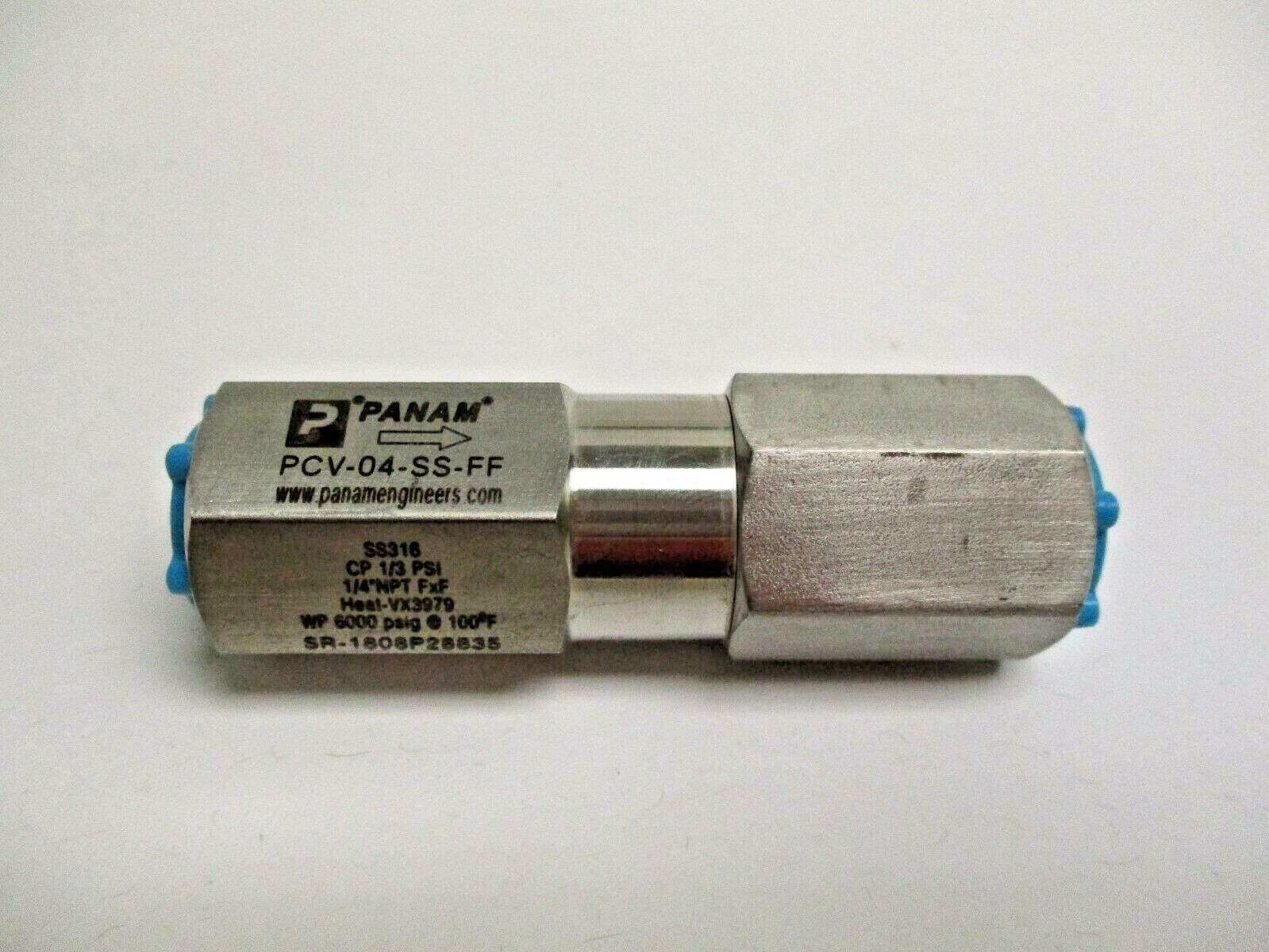 PANAM, 1/4" F X F CHECK VALVE, 316, PCV-04-SS-FF | eBay