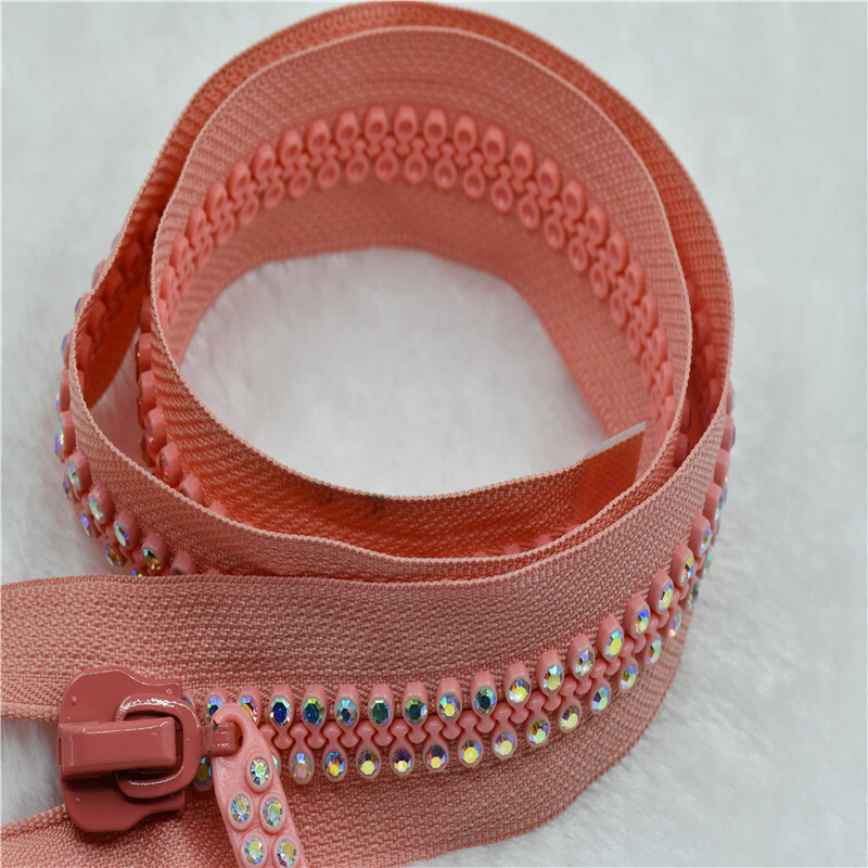 Rhinestone Zipper 60cm 2row Silver Gold Crystal AB Clothes Jacket Sew ...