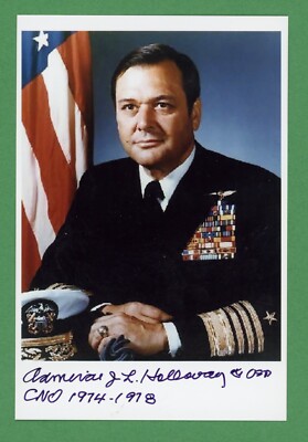 James L. Holloway DEC. Fighter Pilot WWII. Korea, Viet. Signed 4x6 ...