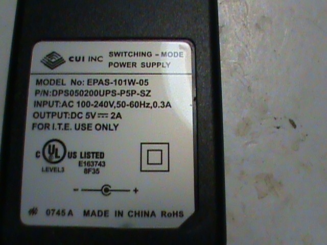 LOT OF 2 CUI EPAS-101W-05 DPS050200UPS-P5P-SZ Switch Mode Power Supply ...