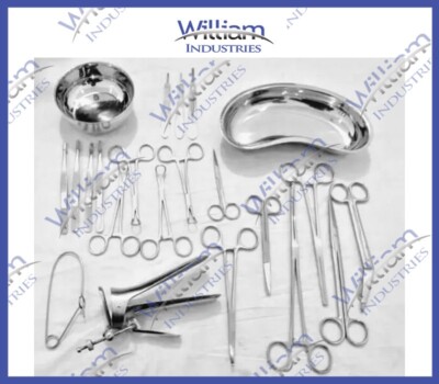 gynecology instrument 22Pcs Surgery Basic Delivery Normal Vaginal ...