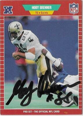 HOBY BRENNER Autographed Signed 1989 PS Football card #262 New Orleans ...