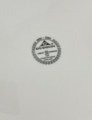 DUDSON Finest Vitrified White SQUARE Dinner Plate 4034 Stoke on Trent ...