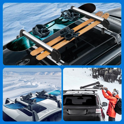 Snowboard Ski Roof Rack Carrier Cross Bar w/Lock For Audi TT MK1 A3 A4 ...