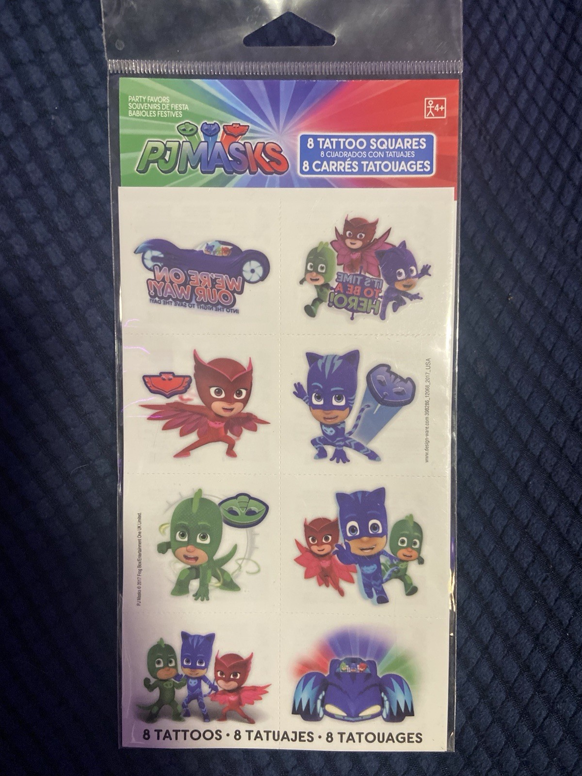 PJ Mask 8 Tattoo Squares. Temporary Tattoos. Kids Arts & Crafts. Brand ...
