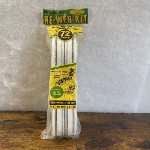 Wellington Lawn Furniture Webbing Re-Web White w/ Grey Stripes 2-1/4" X ...