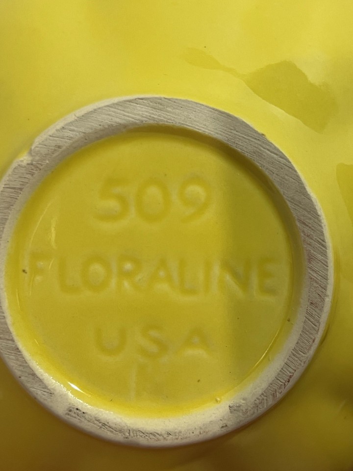 Vintage 1960s Floraline Yellow Planter #509 USA | eBay