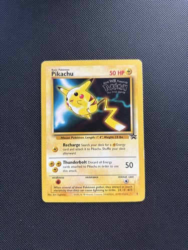 Pokemon Card Black Star Promo Pikachu 4 WB Movie Promo WOTC | eBay
