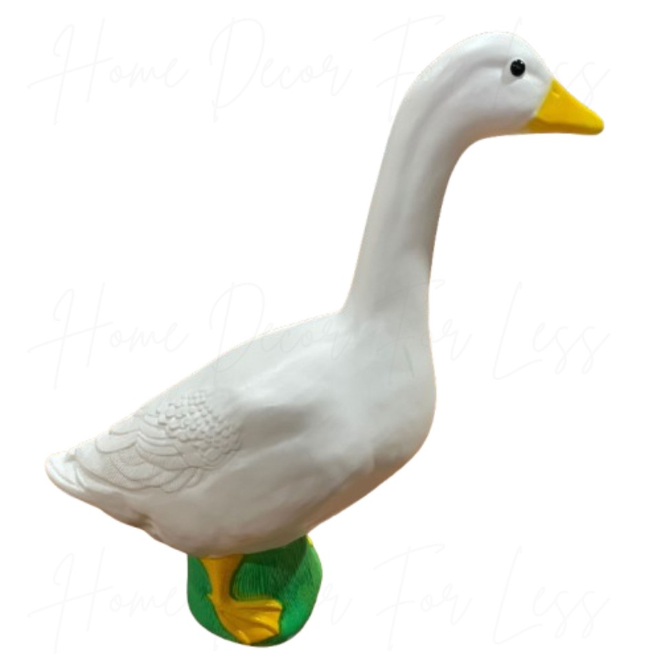 Large White 23"H Dress Up Goose Garden Statue Blow Mold Outdoor Yard ...